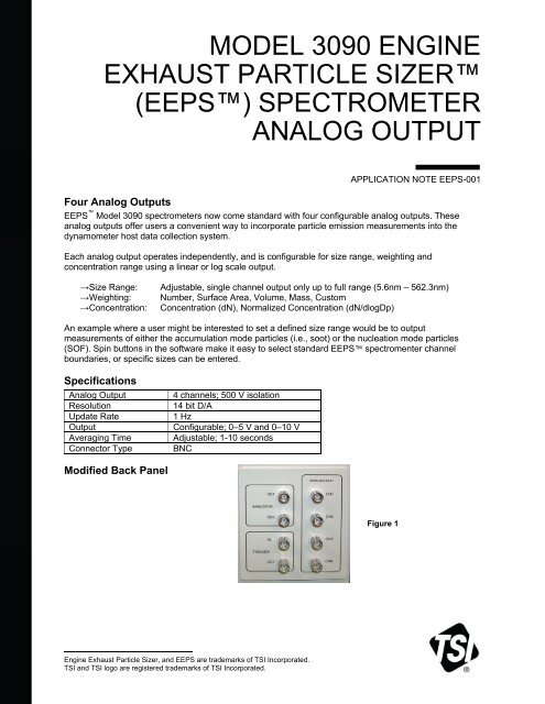 (eeps™) spectrometer analog output - Tsi