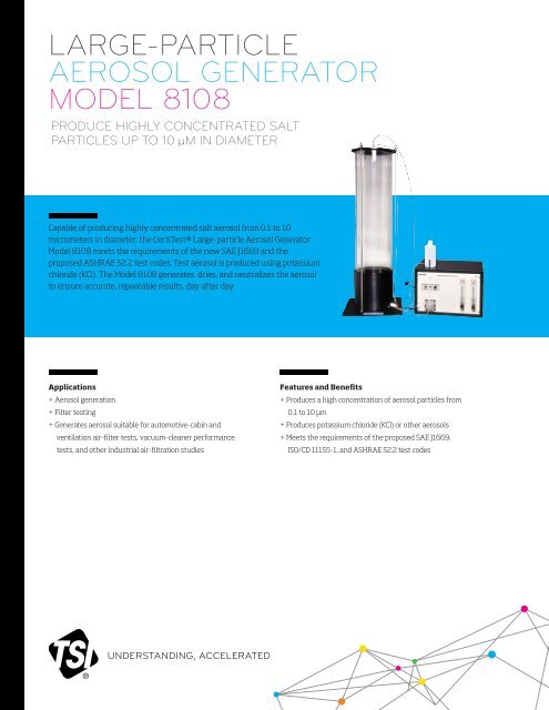 LARGE-PARTICLE AEROSOL GENERATOR MODEL 8108 - Tsi.com