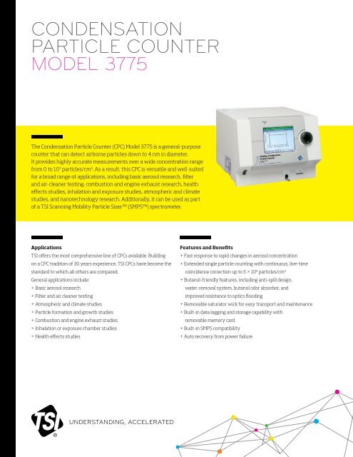 CONDENSATION PARTICLE COUNTER MODEL 3775 - TSI