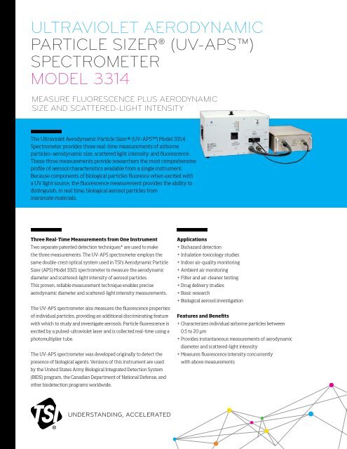 ultraviolet aerodynamic particle sizer® (uv-aps™) - Tsi