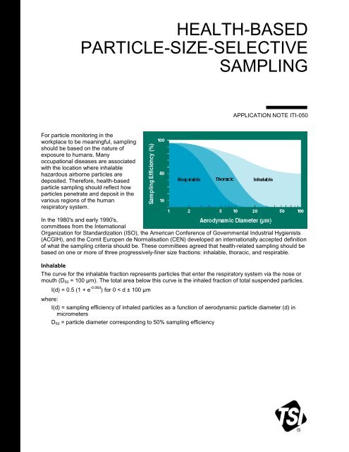 Health-Based Particle-Size-Selective Sampling - Application ... - TSI