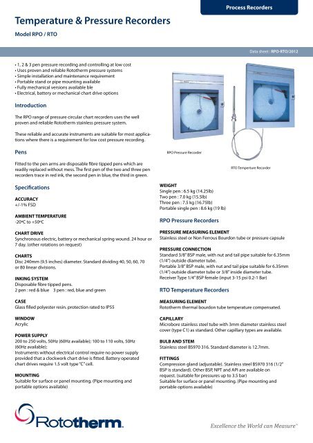 RPO Chart Recorder - Rototherm