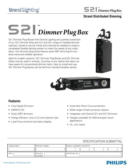 S21 Dimmer Plug Box - Strand Lighting