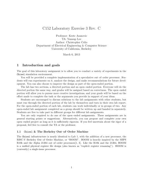 C152 Laboratory Exercise 3 Rev. C - Inst.eecs.berkeley.edu ...