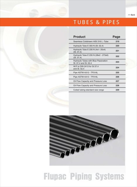Tubes & Pipes - Flupac Piping Systems