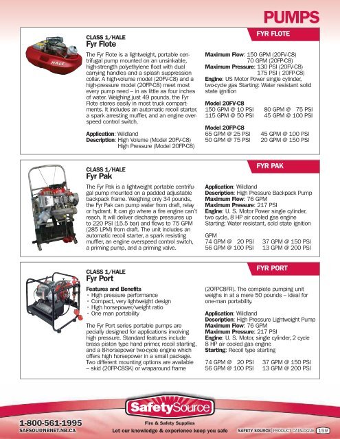 Pumps - Safety Source Ltd.