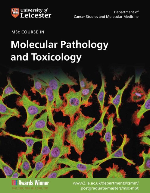 Molecular Pathology and Toxicology sml.pdf - University of Leicester