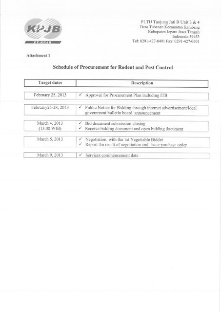 PLTU Tanjung Jati B Unit 3 & 4 Desa Tubanan ... - PT. KPJB