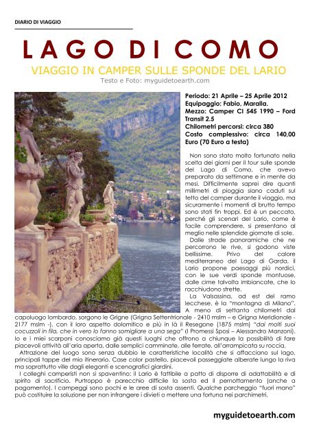 Lago di Como 2012 - my Guide to Earth