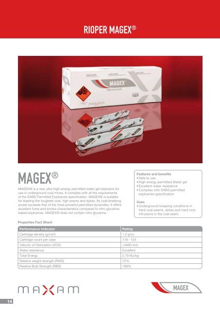 14 MageX ® MAgex® is a