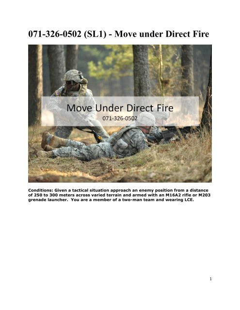 071-326-0502 (SL1) - Move under Direct Fire