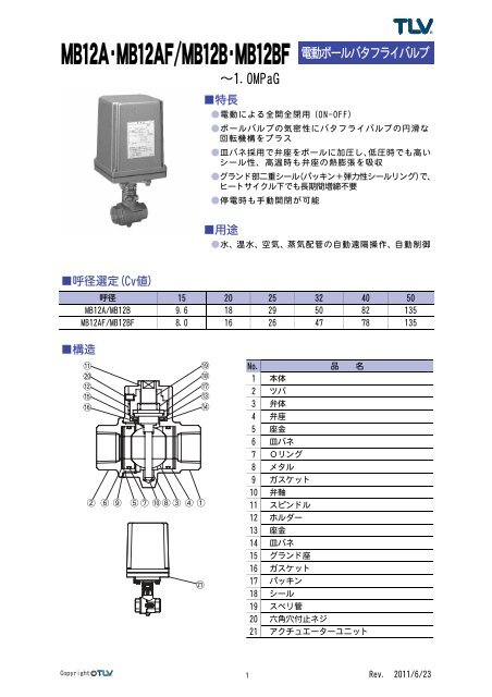 MB12A・MB12AF/MB12B・MB12BF - TLV