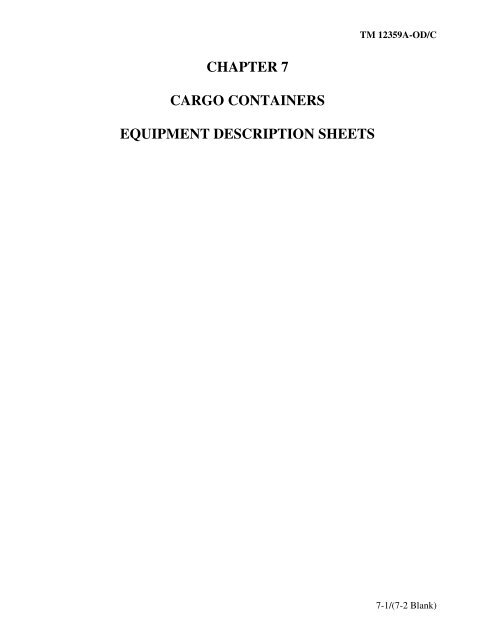 Download Characteristics of All Cargo Containers