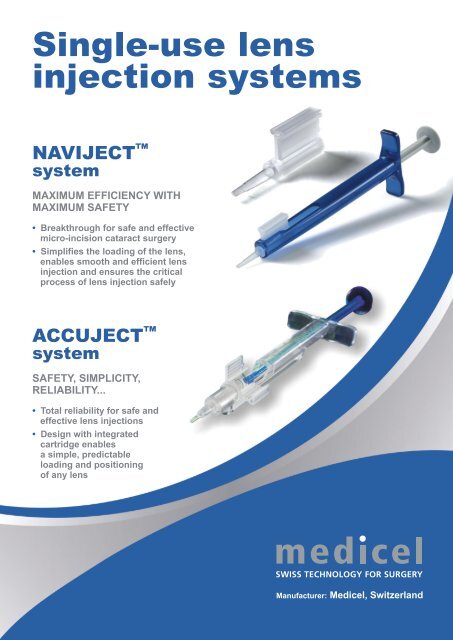 Materials Lens-Injection Systems - Rumex International Inc.