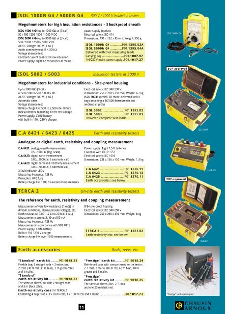 ISOL 1000N G4 / 5000N G4 ISOL 5002 / 5003 C.A 6421 / 6423 ...