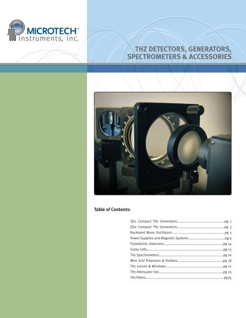 Catalog of Products (PDF, 1 MB) - Microtech Instruments, Inc