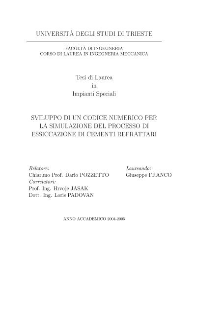 UNIVERSIT`A DEGLI STUDI DI TRIESTE Tesi di Laurea ... - PowerLab