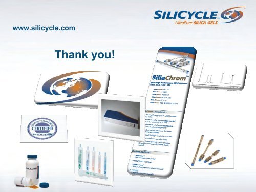 www.silicycle.com Thank y