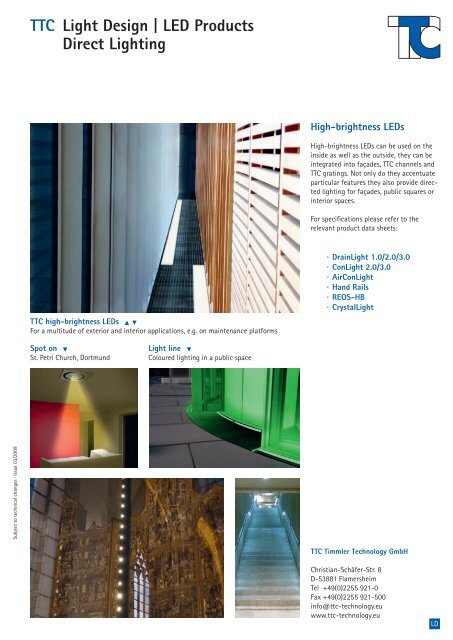 TTC Light Design | LED Products Direct Lighting - TTC Technology