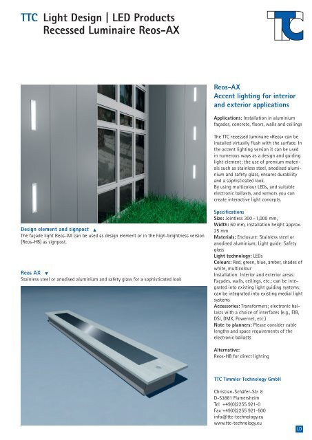 TTC Light Design | LED Products Recessed ... - TTC Technology