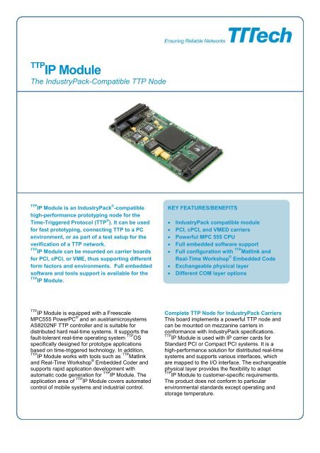 TTP IP Module - TTTech Computertechnik AG