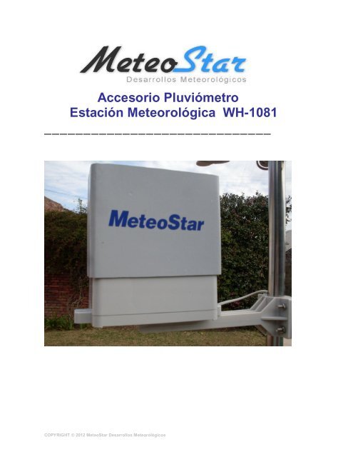 Accesorio Pluviómetro Estación Meteorológica WH-1081 - MeteoStar