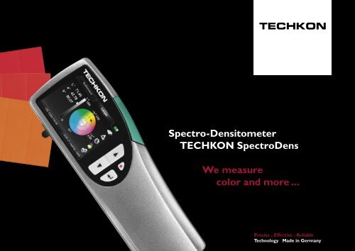 Spectro-Densitometer TECHKON SpectroDens We ... - colorHQ