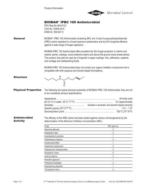 BIOBAN™ IPBC 100 Antimicrobial