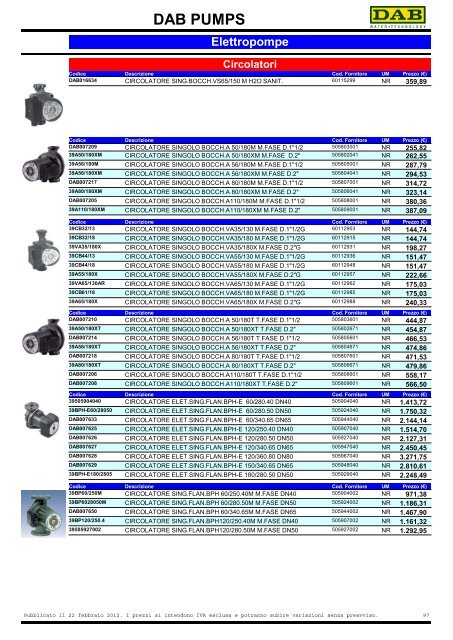 DAB PUMPS - Hidroclima