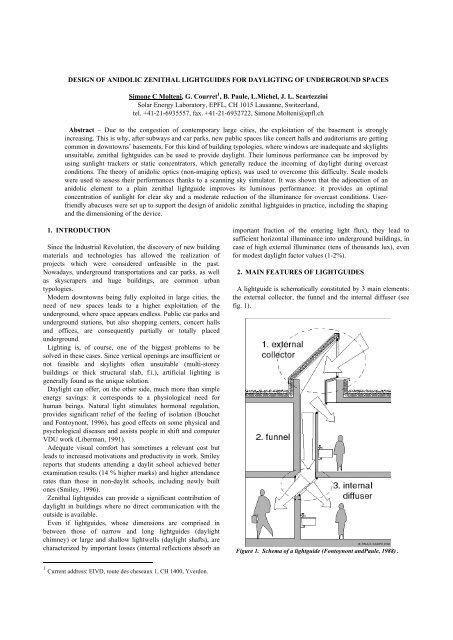 DESIGN OF ANIDOLIC ZENITHAL LIGHTGUIDES FOR ...