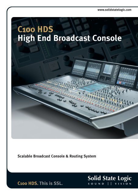 C100 HDS Brochure - Solid State Logic