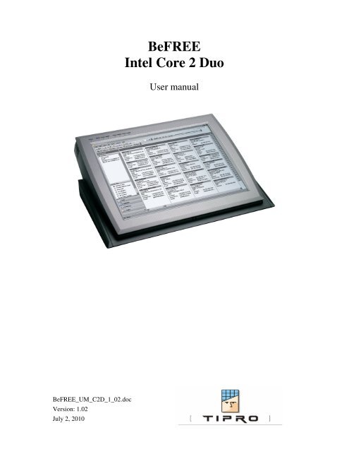 BeFREE User's Manual - Tipro