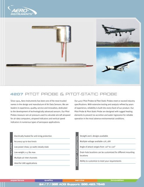 4207 PITOT PROBE & PITOT-STATIC PROBE - Aero-Instruments