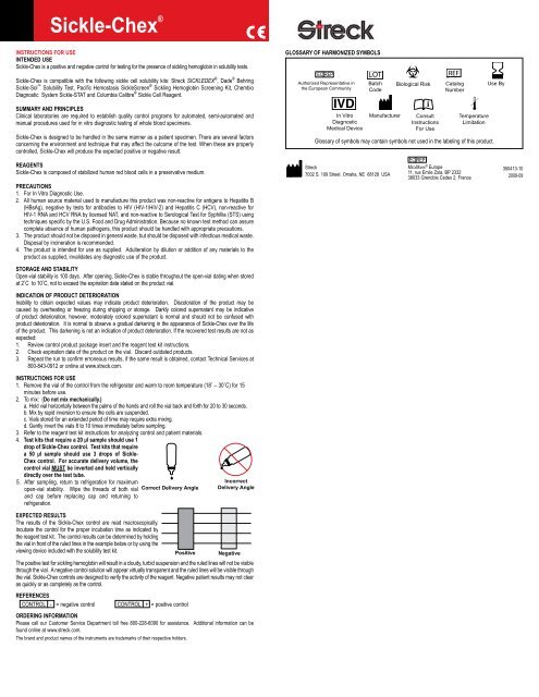 Sickle-Chex® Sickle-Chex® - Streck