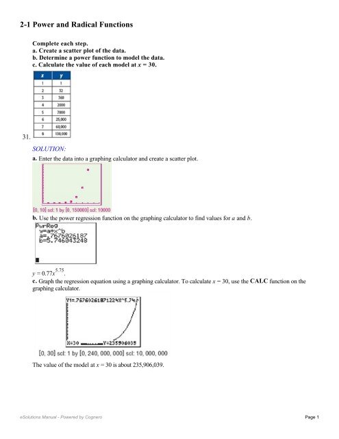 2-1 Power and Radical Functions - MOC