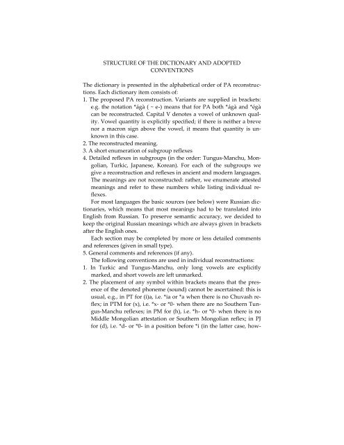 STRUCTURE OF THE DICTIONARY AND ADOPTED Home structure-of-the-dictionary-and-adopted-home