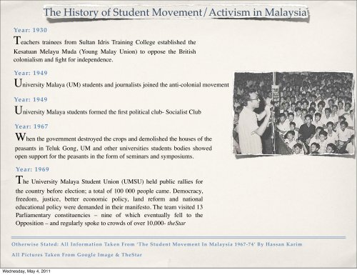 History of Student Activism in Malaysia - Get a Free Blog