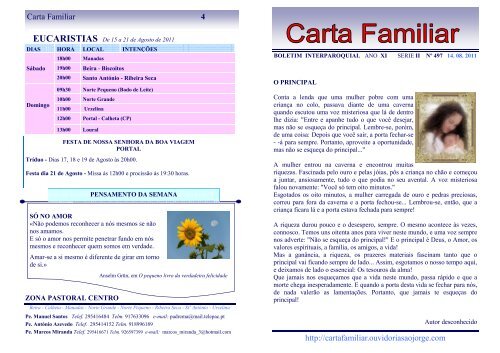 Nº 497 - Carta Familiar