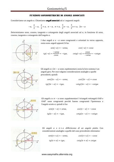riduzione al primo quadrante - easymaths - Altervista