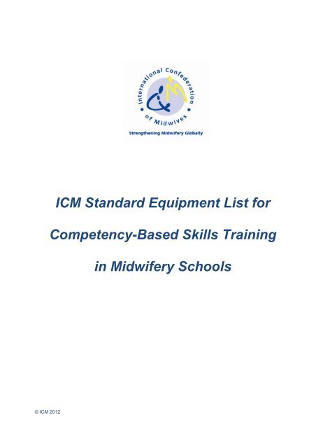 ICM Standard Equipment List for Competency-Based Skills Training ...