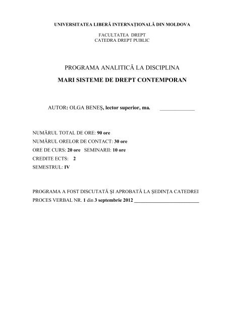 Mari sisteme de drept contemporan