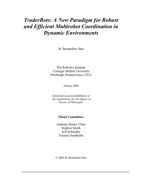 TraderBots: A New Paradigm for Robust and Efficient Multirobot ...