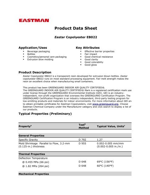 Eastar EB022 - Plastichem