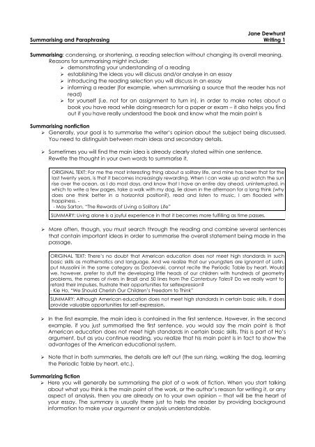 Main Point Summary Example Summary Writing 2022 11 17 main-point-summary-example-summary-writing-2022-11-17