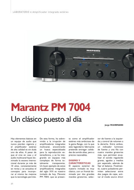 Marantz PM 7004. Un clásico puesto al día. - Sarte Audio