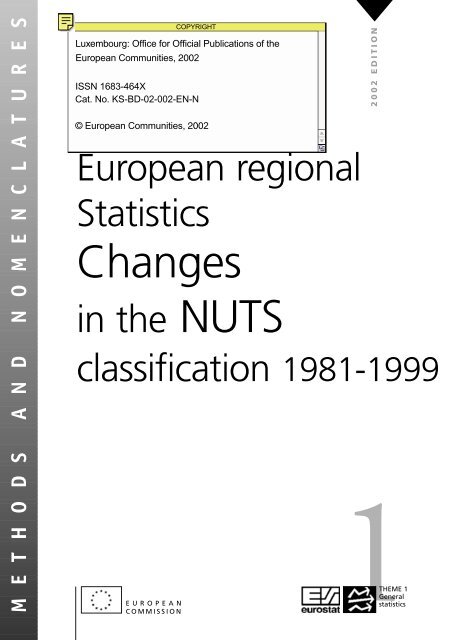 Changes in the NUTS classification 1981-1999 - Eurostat - Europa