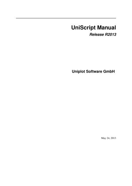 UniScript Manual - UniPlot