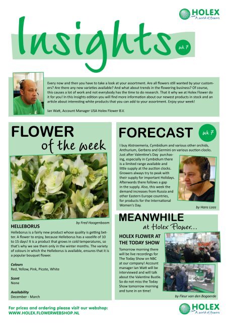 wk 7 of the week - Holex Flower BV