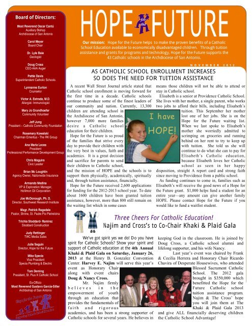 Hope for the Future Newsletter