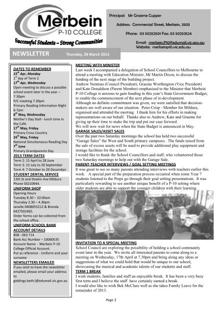 Download File - Merbein P10 College